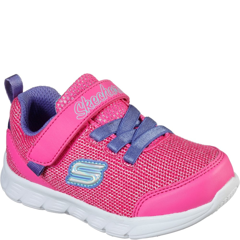 Girls Skechers Comfy Flex Moving On Sports Trainer Pink – Brantano