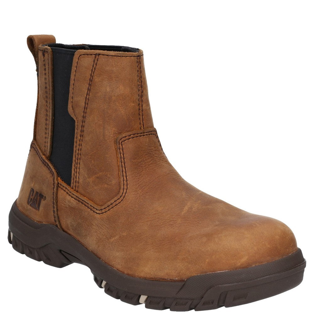 Womens Caterpillar Abbey Slip On Safety Boot Tan – Brantano
