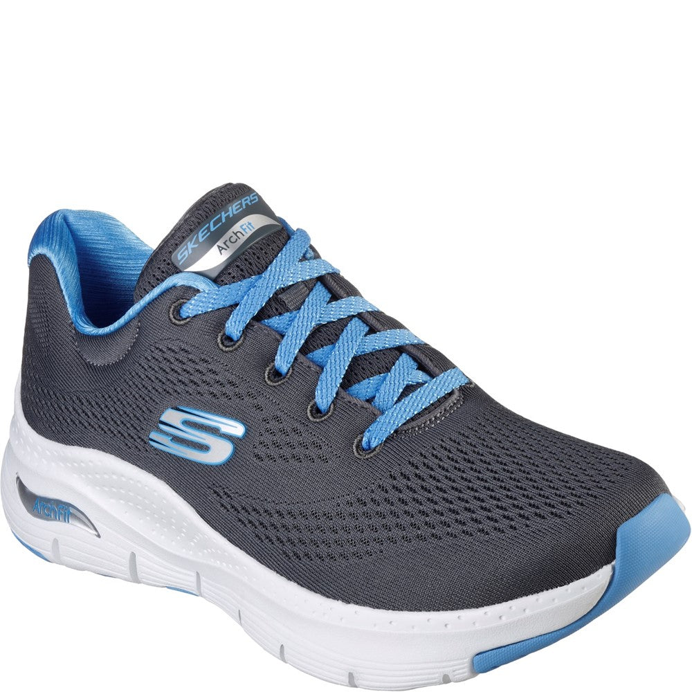 Womens Skechers Arch Fit Sunny Outlook Sports Shoe Charcoal – Brantano