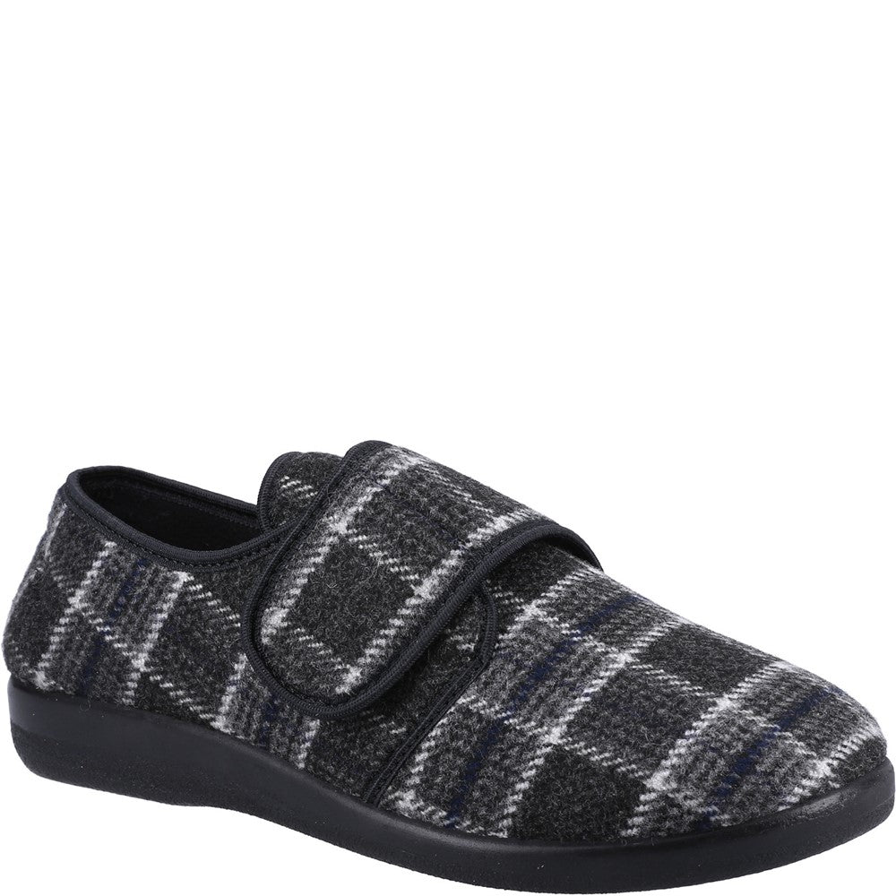 Mens GBS Med Gerald Mens Classic Slippers Black – Brantano