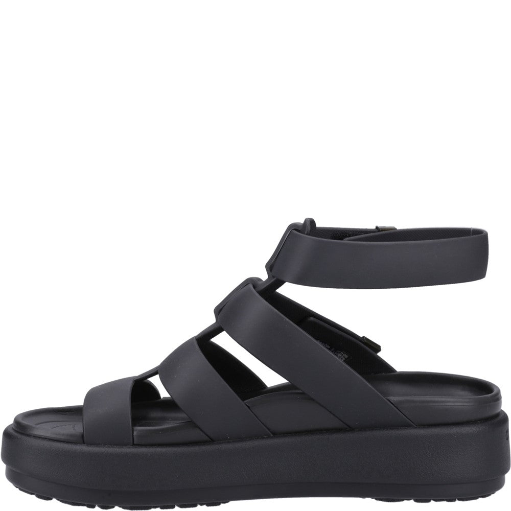 Womens Crocs Brooklyn Luxe Gladiator Sandal Black – Brantano