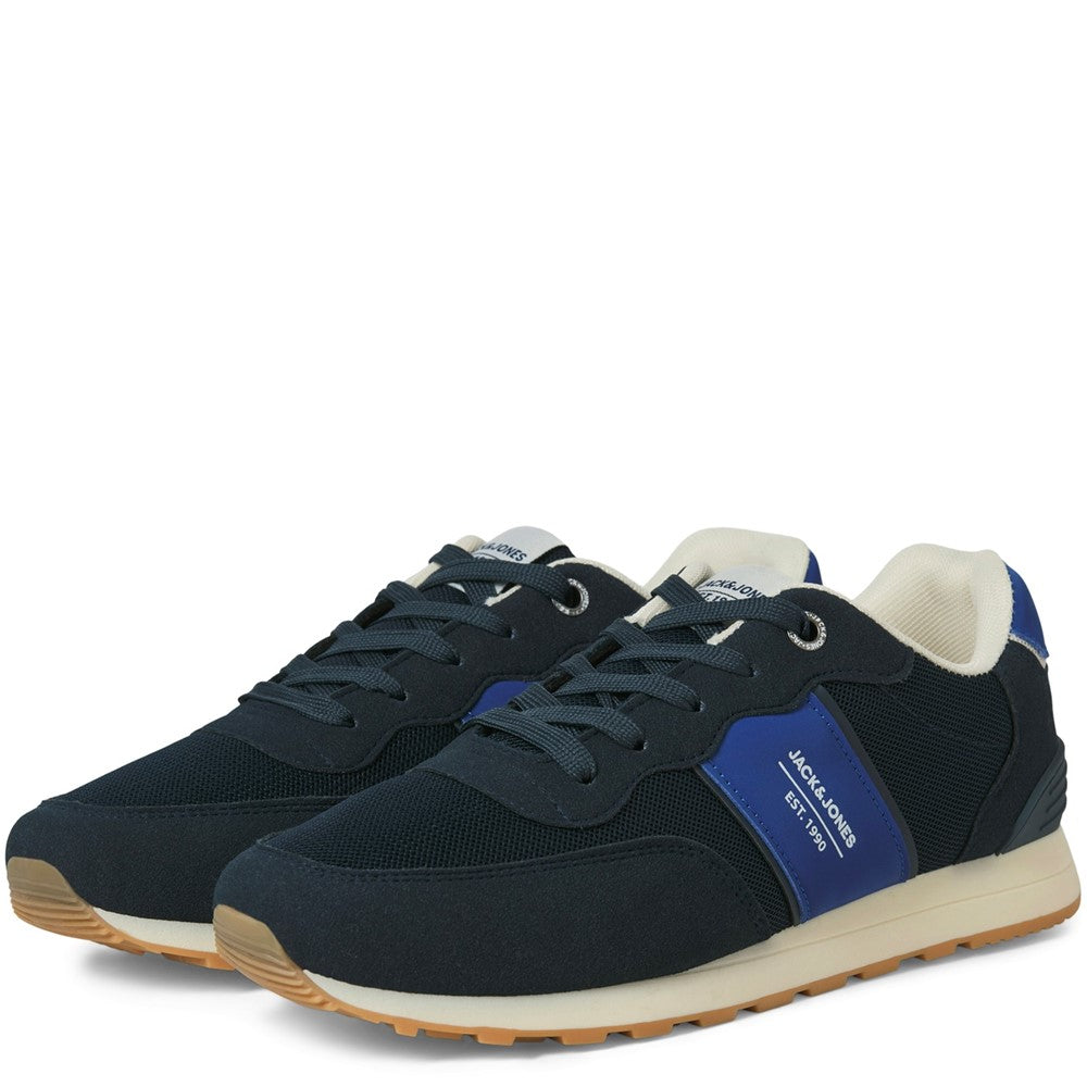 Mens Jack & Jones Spirit Runner Trainer Dark Blue – Brantano
