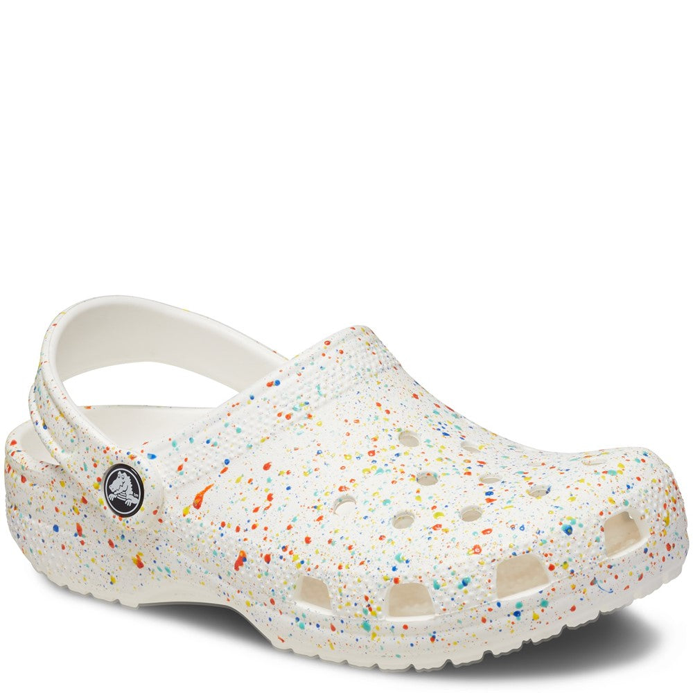 Kids Crocs Classic Splatter Paint Clog White – Brantano