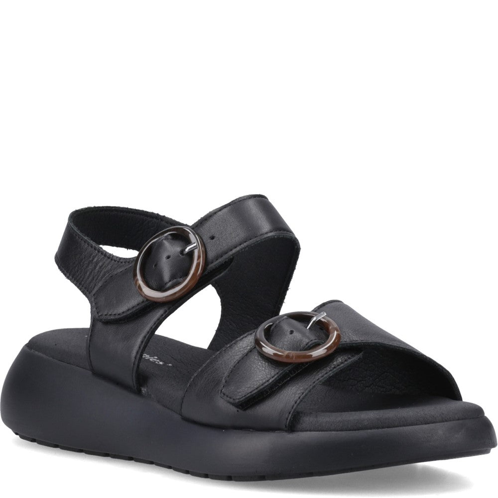 Womens Hush Puppies Alison Buckle Sandal Black – Brantano