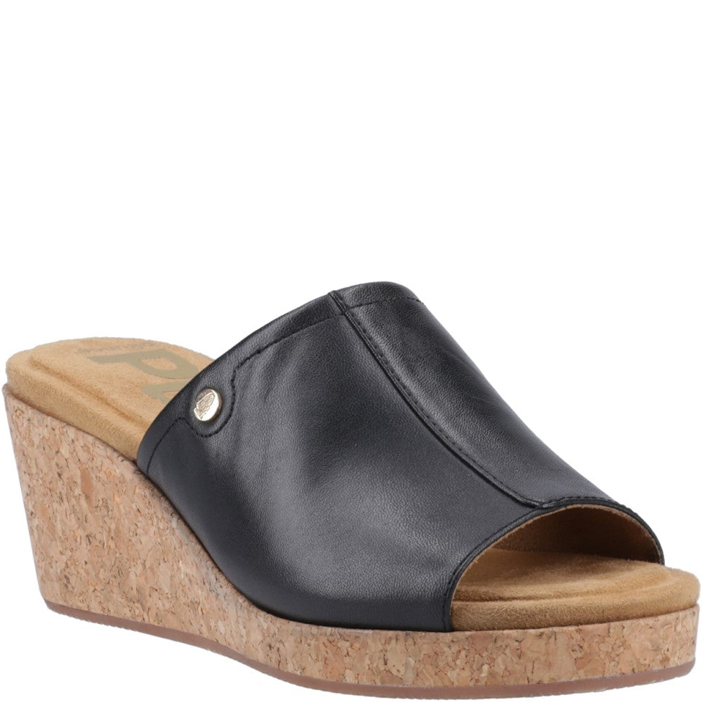 Womens Hush Puppies Willow Slide Wedge Black – Brantano