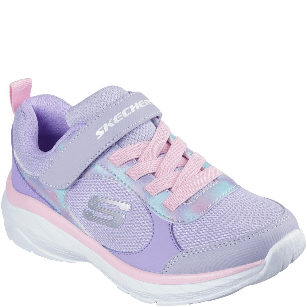 Girls Skechers Boundless Watercolour Blur Trainer Light Purple – Brantano