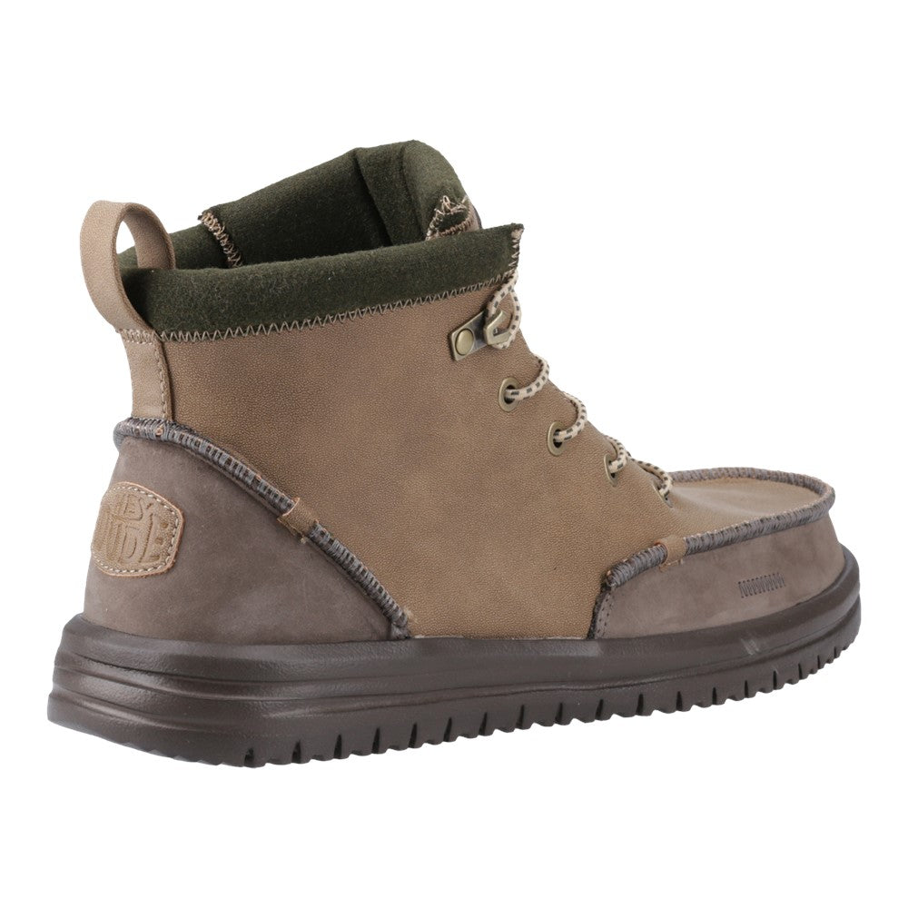 Mens HEYDUDE Bradley Tumbled Classic Boots Brown – Brantano