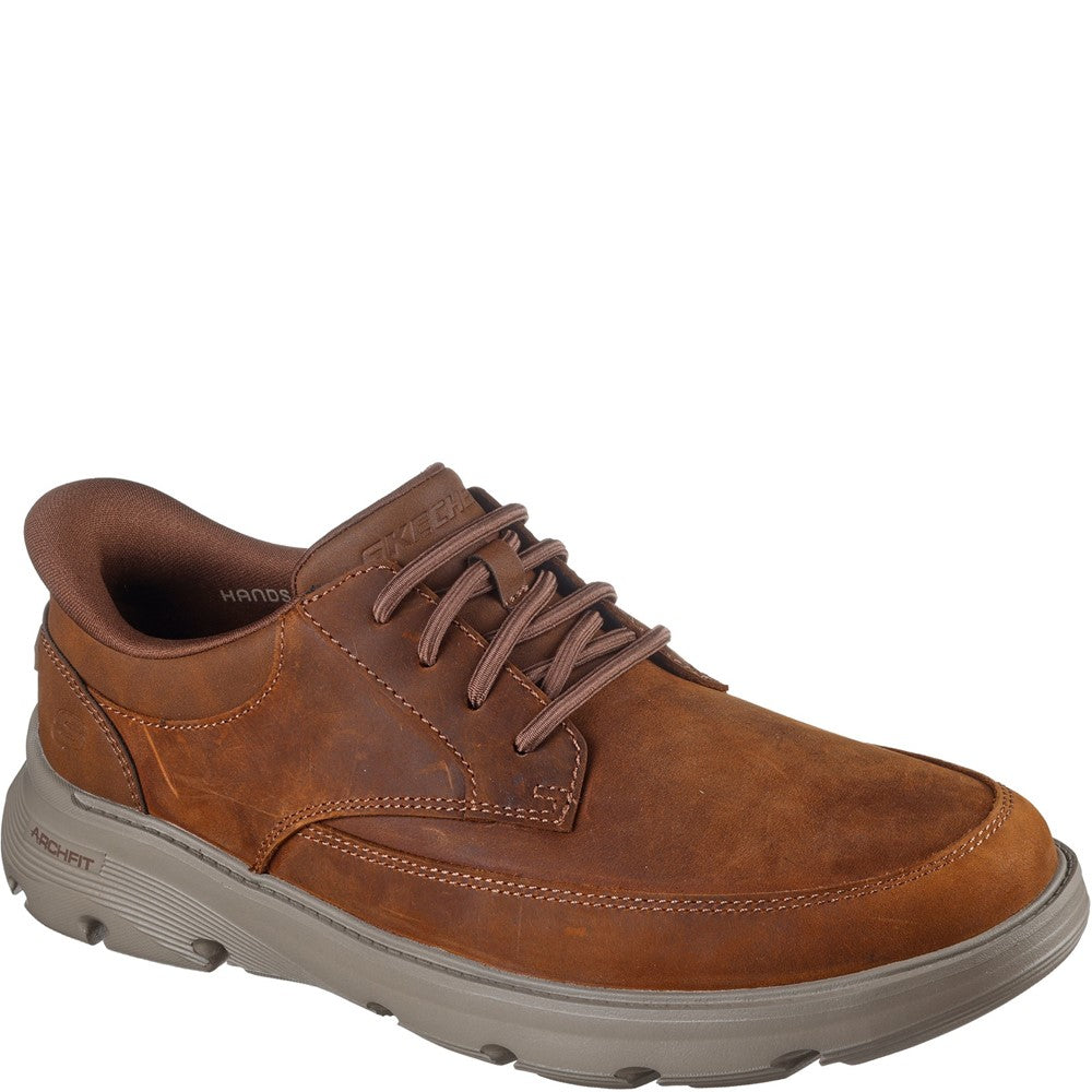 Mens Skechers Arch Fit Garza Rowan Shoes Dark Brown – Brantano
