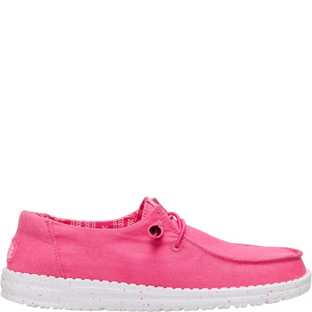 Womens HEYDUDE Wendy Stretch Canvas Pink – Brantano