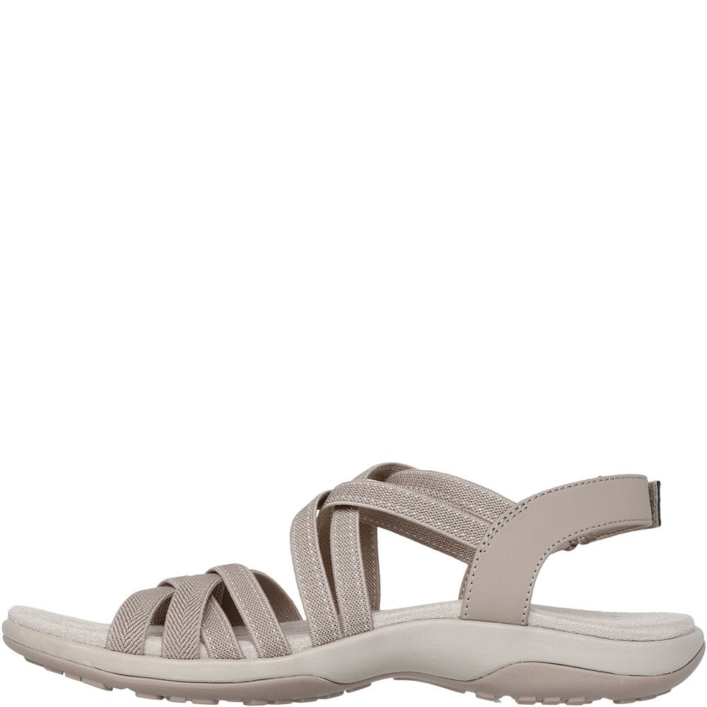 Womens Skechers Reggae Summer Getaway Sandal Taupe – Brantano
