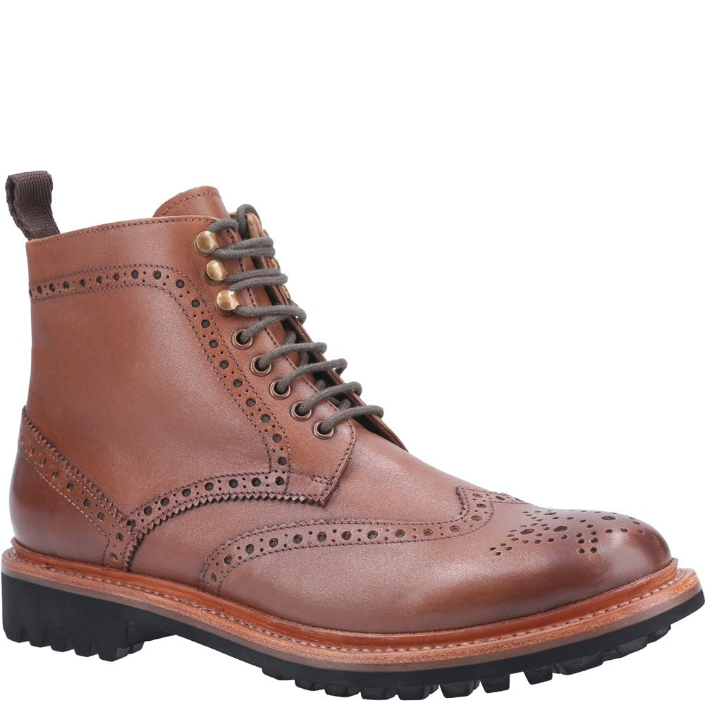Mens Cotswold Rissington Commando Goodyear Welt Boot Brown – Brantano
