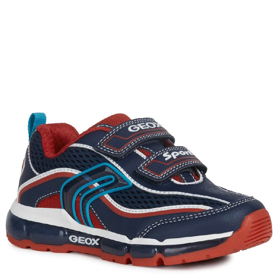 Boys Geox J Android Boy C Touch Fastening Trainer Navy – Brantano
