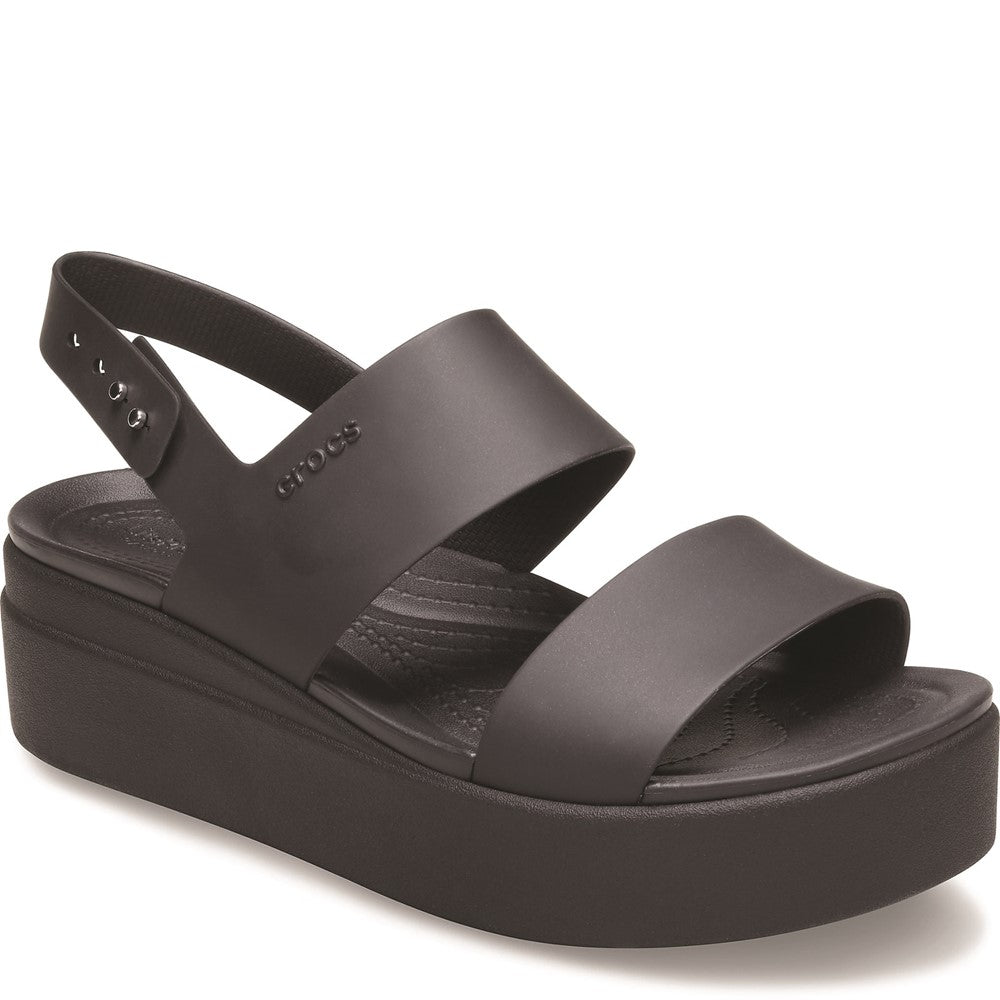 Womens Crocs Brooklyn Low Wedge Platform Sandal Black – Brantano