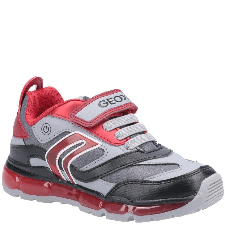 Boys Geox Android Boy Touch Fastening Shoes Grey – Brantano