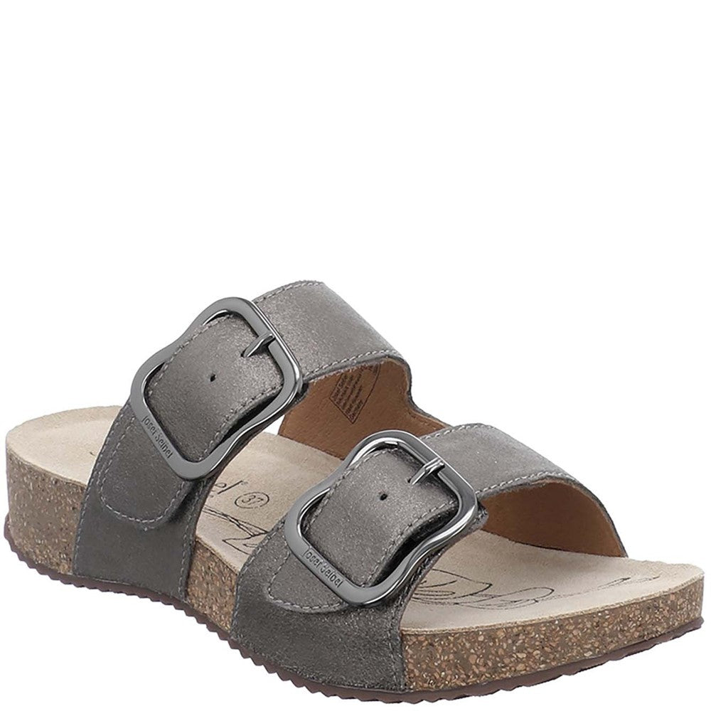 Womens Josef Seibel Tonga slip-on leather sandal Grey | Brantano