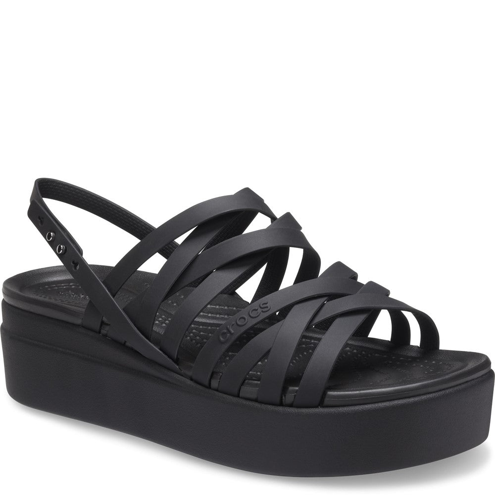 Womens Crocs Brooklyn Strappy Wedge Black – Brantano