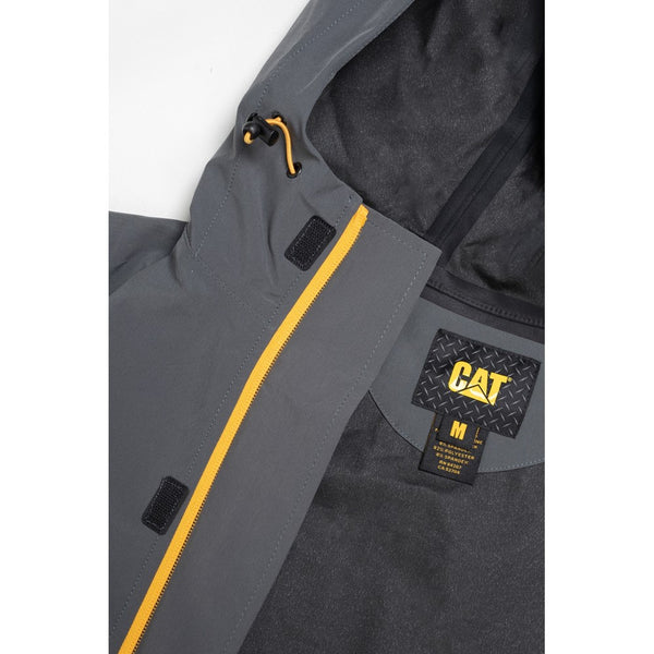 Mens Caterpillar Essentials Rain Jacket Grey | Brantano