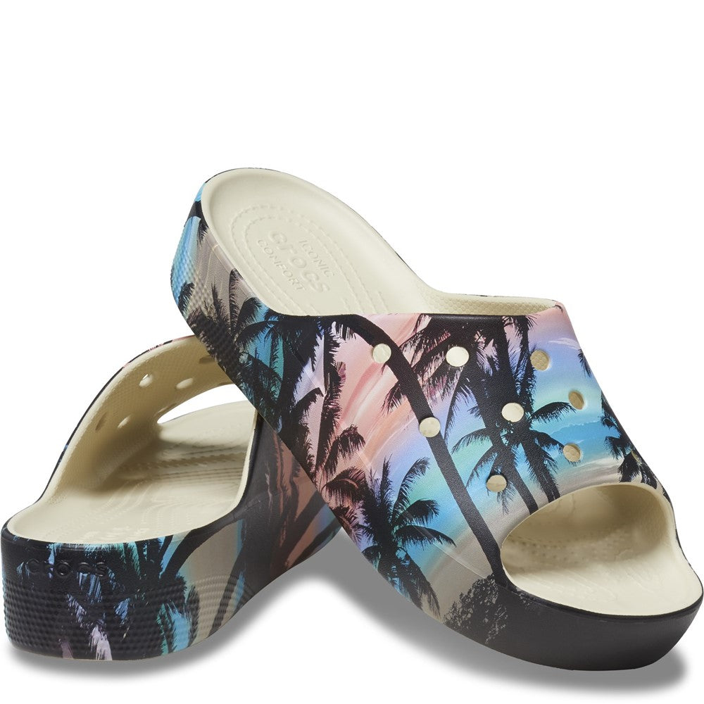 Unisex Crocs Classic Summer Nostalgia Platform Slide Blue – Brantano