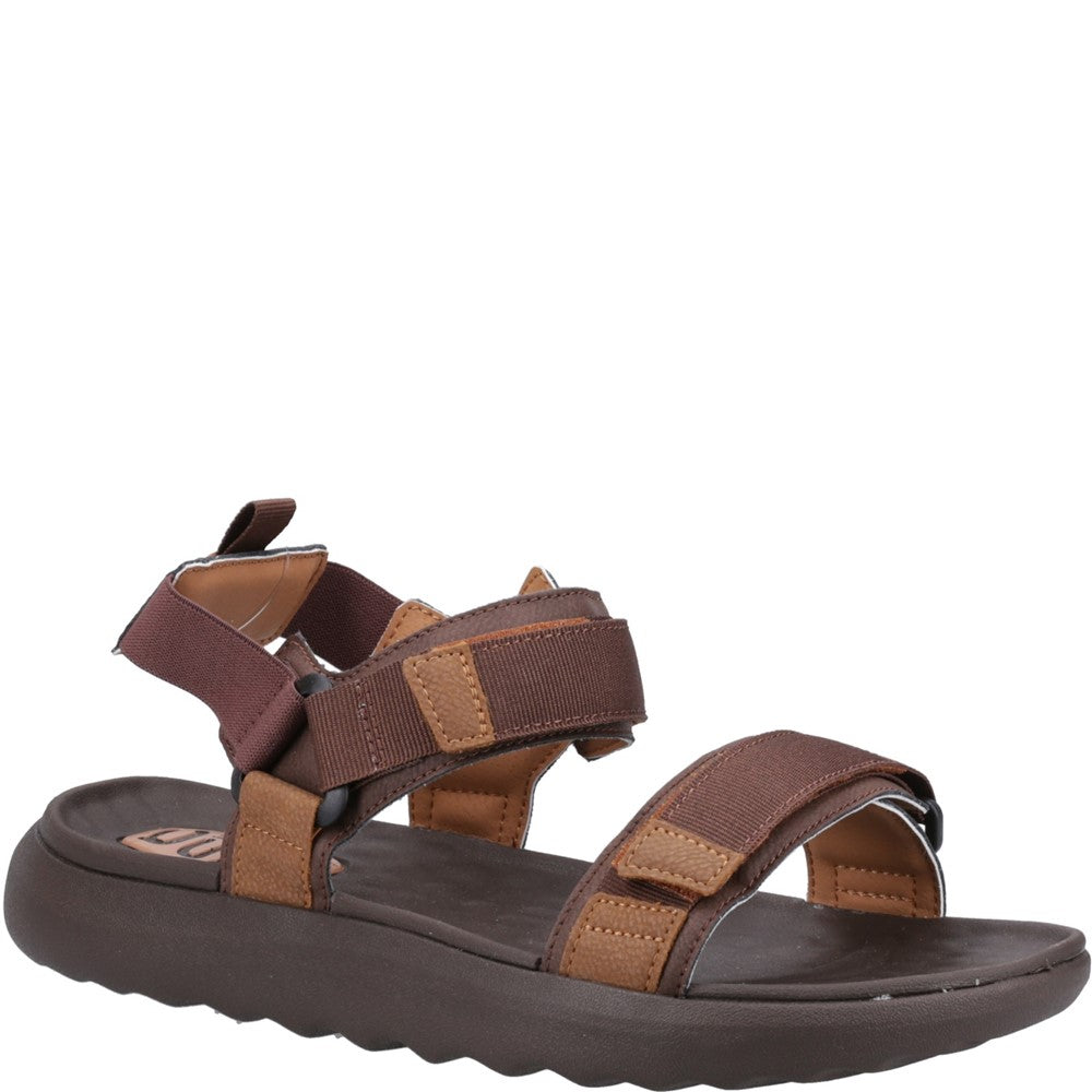 Mens HEYDUDE Carson Sandal Brown – Brantano